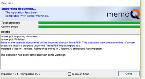 pdfs in memoq 8 1