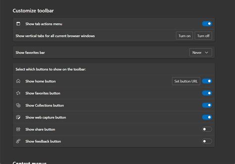 microsoft edge tools from address bar missing microsoft community