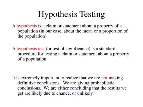Ppt Hypothesis Testing Powerpoint Presentation Free Download Id