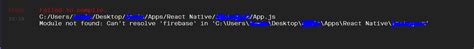 reactjs failed to compile module not found can t resolve firebase