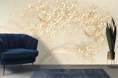 3d Wallpaper Modern Abstract Art Relief Rose Flowers Photo Wall Paper