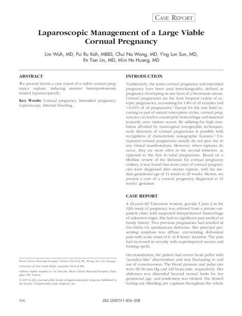 Pdf Laparoscopic Management Of A Large Viable … Management Of A Large