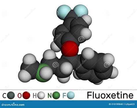 Fluoxetine Molecule Is Antidepressant Of The Selective Serotonin