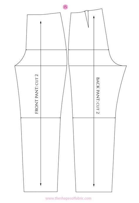 basic pants block the shapes of fabric