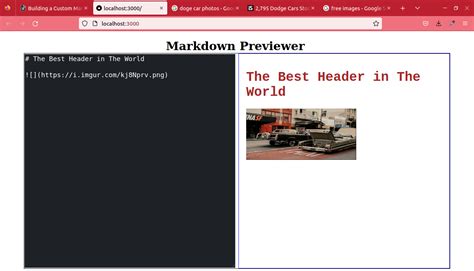 previewing markdown code with react