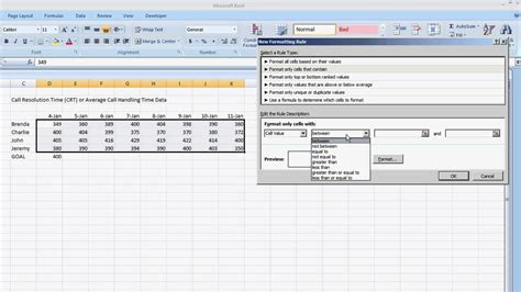 setting up conditional formatting rules in microsoft excel 2007 youtube