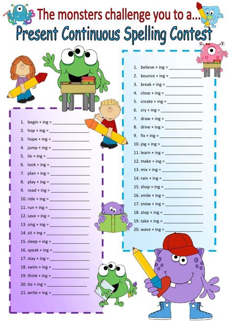 Present Continuous Spelling Rules 302744 Kimmy526