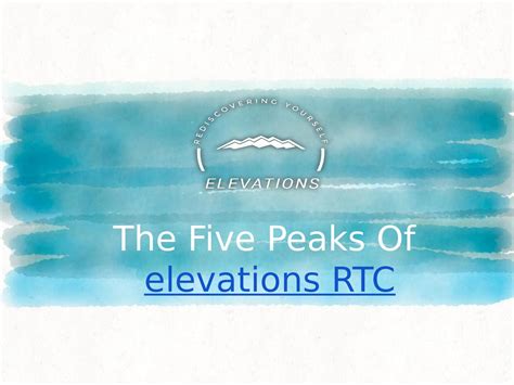The Five Peaks Of Elevations Rtc By Elevations Rtc Issuu