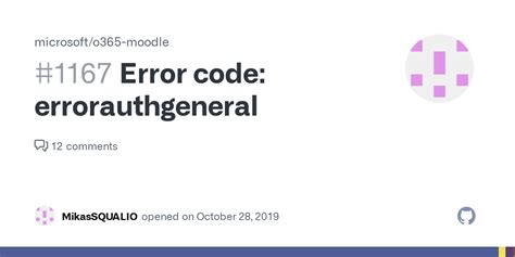 error code errorauthgeneral · issue 1167 · microsoft o365 moodle · github