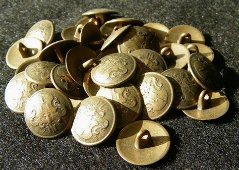 vintage brass buttons military style 40