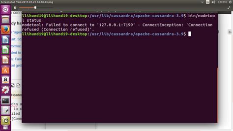 database cassandra failed to connect stack overflow