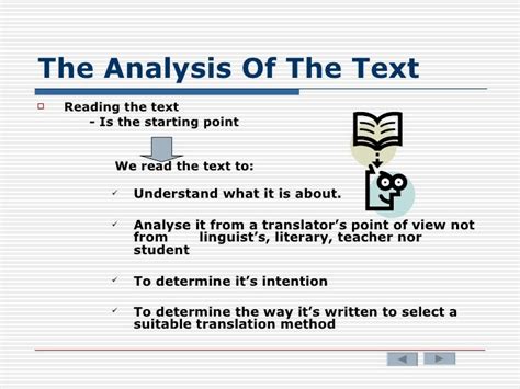 the analysis of the text