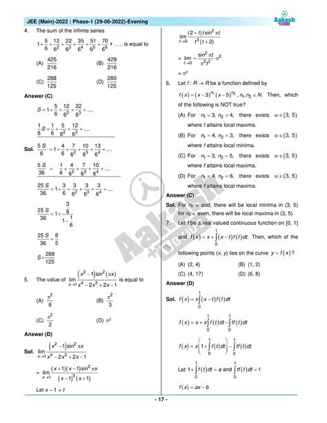 Jee Main 2022 June 29 – Shift 2 Maths Question Paper With Solutions