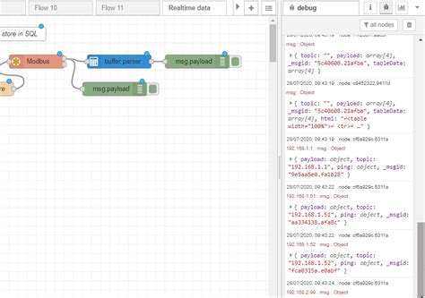 sending multiple modbus data values to sql server azure in one stored