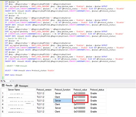 Sql Server How To See Your Enable Security Protocols Tls Ssl Dtls