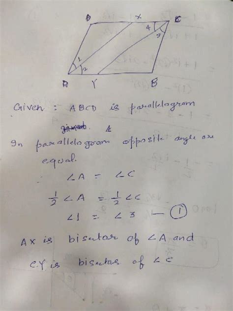 In The Adjacent Figure Abcd Is A Parallelogram And Line Segments Ax