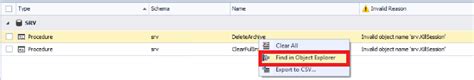 find invalid objects in sql server databases dzone database
