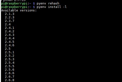 raspberry pi で pyenv のインストール