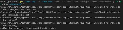 c “undefined reference to xxx“ “collect2 exe error ld returned 1