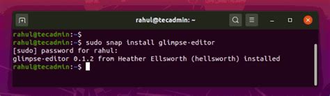 how to install glimpse image editor on ubuntu 20 04