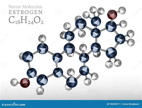 Estrogen Molecule Image Stock Vector Illustration Of Model 94620671