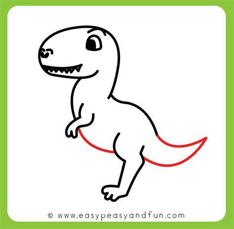 How To Draw A T Rex Dinosaur Step By Step