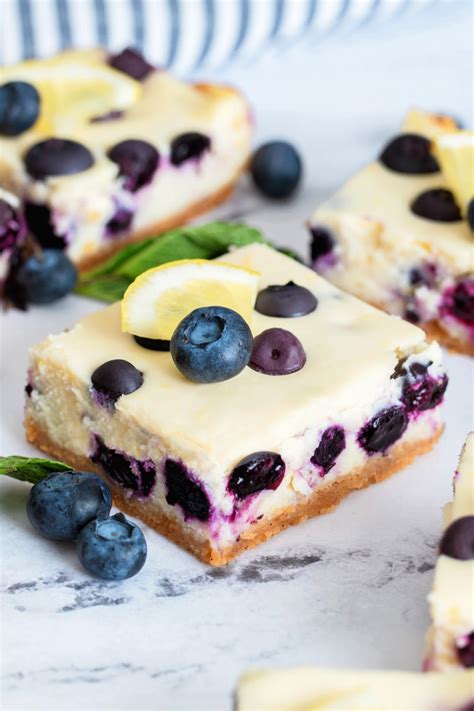 Blueberry Lemon Cheesecake Bars Kara Creates