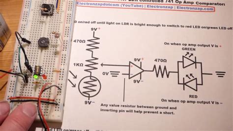light dependent resistor ldr controlled non inverting 741 op amp