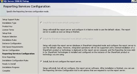 installing and configuring reporting services for sharepoint 2010 in an