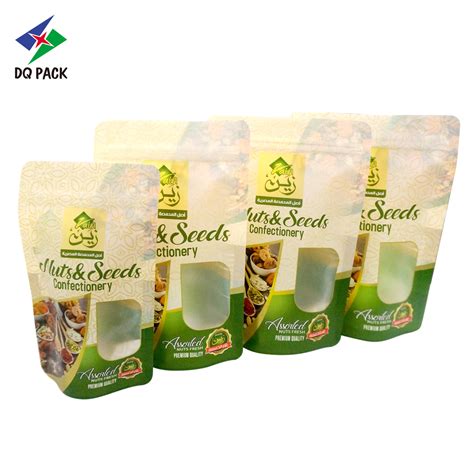 Dq Pack Custom Printed Plastic Food Snack Nut Packaging Stand Up