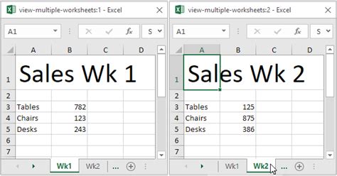 view multiple worksheets in excel easy excel tutorial