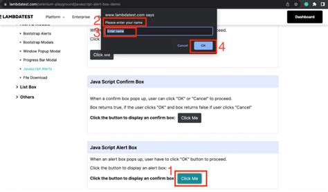 how to handle modal dialog box in selenium webdriver java lambdatest