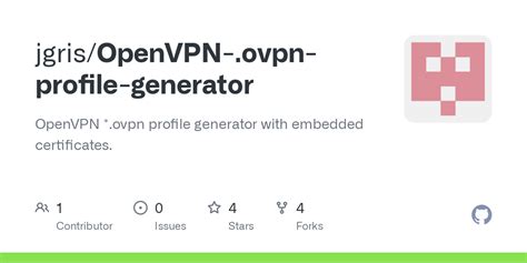 github jgris openvpn ovpn profile generator openvpn ovpn profile
