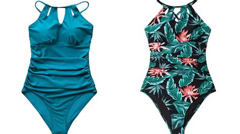 Cupshe High Neck Ruched One Piece Swimsuit Is Ultra Flattering Us Weekly