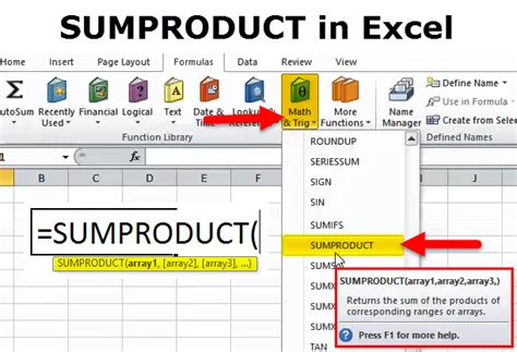 sumproduct in excel formula examples how to use sumproduct