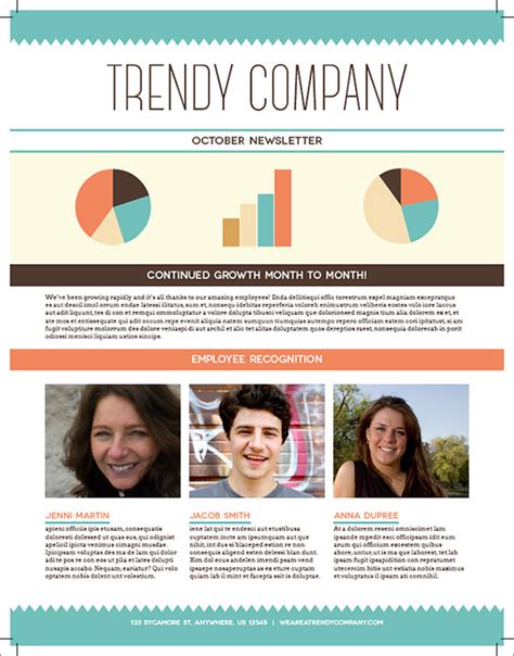 create a trendy one page print ready newsletter in adobe indesign