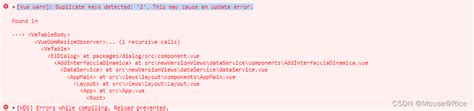 [vue warn] duplicate keys detected ‘2‘ this may cause an update