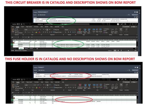 solved updating component descriptions in project database for reports