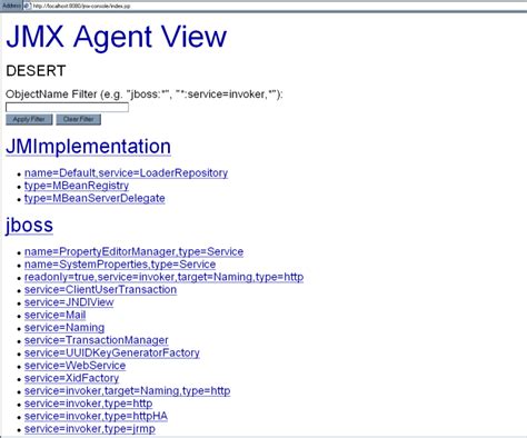 jmxconsole content archive read only