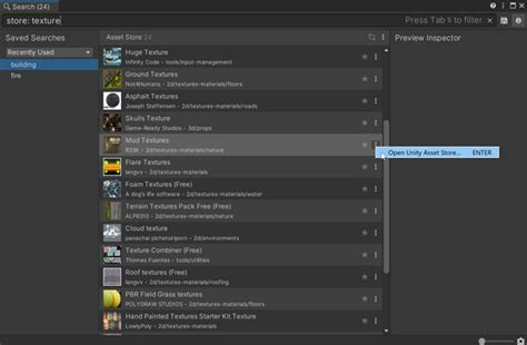 searching the unity asset store unity 手册