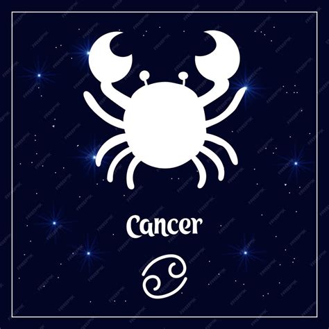 Premium Vector Cancer Astrological Sign Of The Zodiac Horoscope On