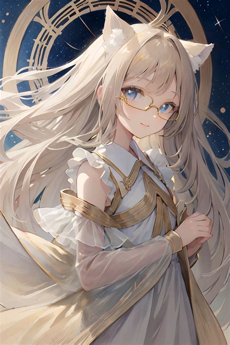 月神様 Aiイラスト 眼鏡っ娘 眼鏡 メガネ 月夜 ケモミミ Xfgjen7p0r Aiイラスト