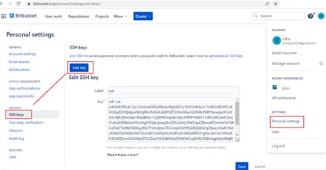 how to generate ssh key in windows 10 and use for git bitbucket adobe