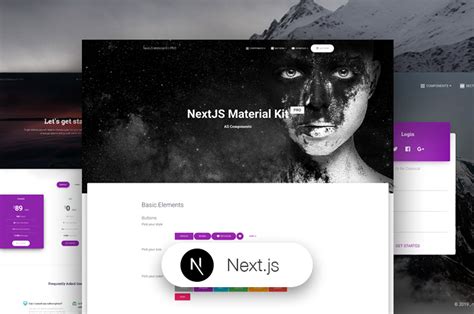 nextjs material kit pro made with react js