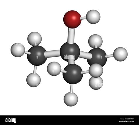 Tert Butyl Alcohol Tert Butanol Solvent Molecule 3d Rendering Stock
