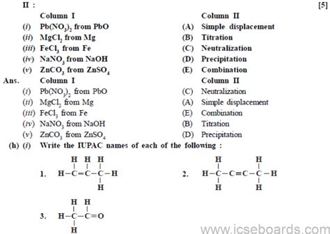 icse class 10 chemistry question paper solved set b pdf download