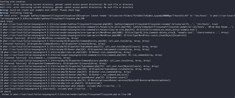 php fatal error uncaught symfony component filesystem exception