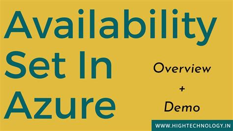 availability set in microsoft azure microsoft azure availability set