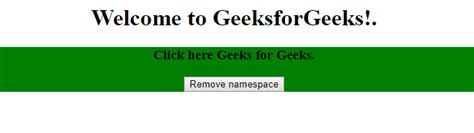 jquery event namespace property geeksforgeeks