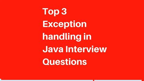 java for selenium exception handling in java interview